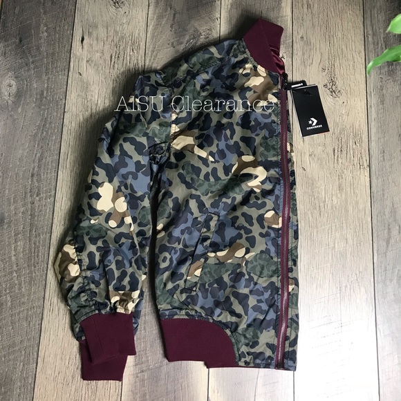 Converse | Jackets & Coats | Nwt Converse Reversible Oversized Jacket W ...